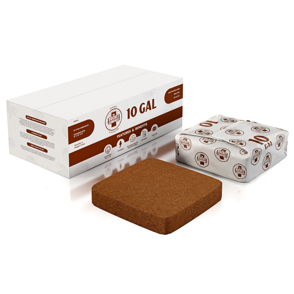 10 Gallon Coco Coir Cube Brick 54% WHC | The Bucket Company