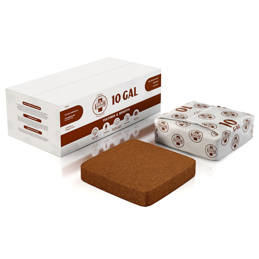 10 Gallon Coco Coir Cube Brick 54% WHC | The Bucket Company