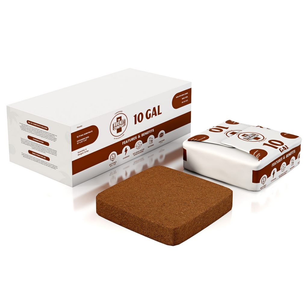 10 Gallon Coco Coir Cube Brick 54% WHC | The Bucket Company