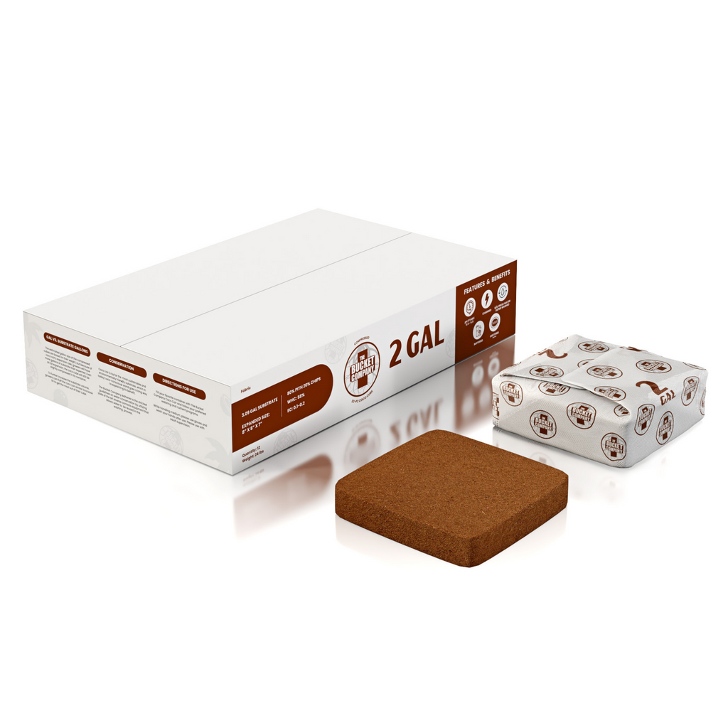 2 Gallon Coco Coir Cube Brick 58% WHC | The Bucket Company