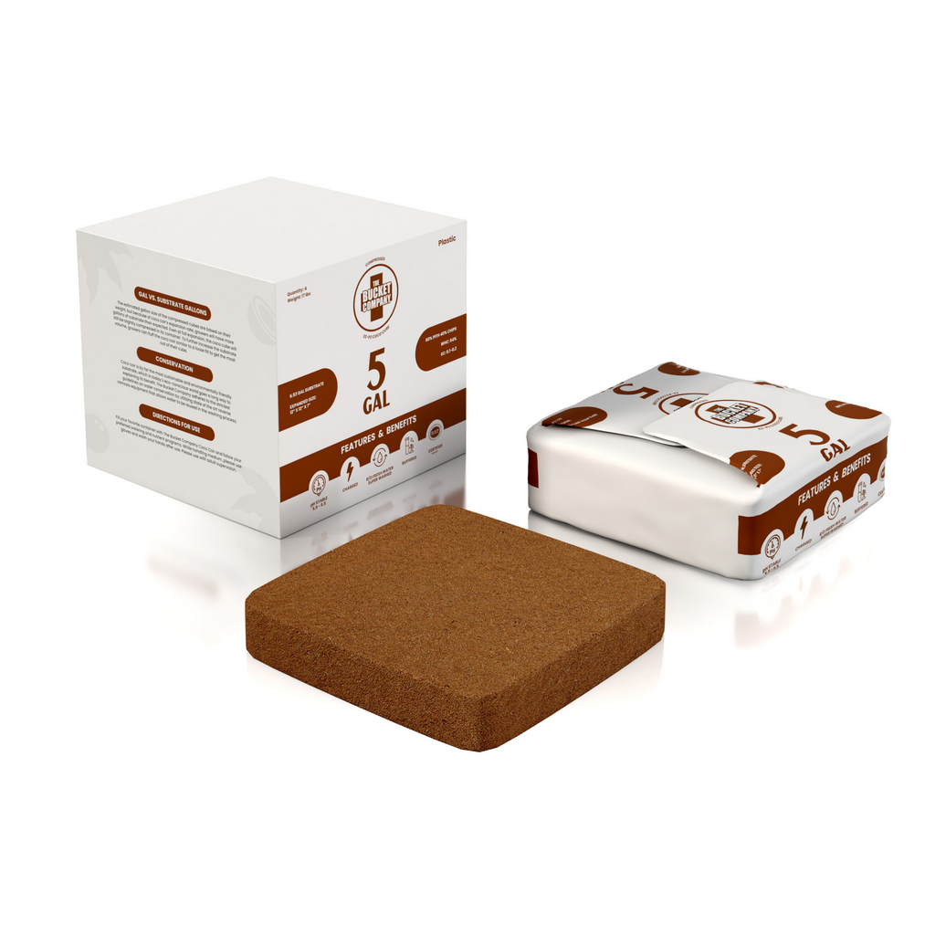 5 Gallon Coco Coir Cube Brick 54% WHC | The Bucket Company