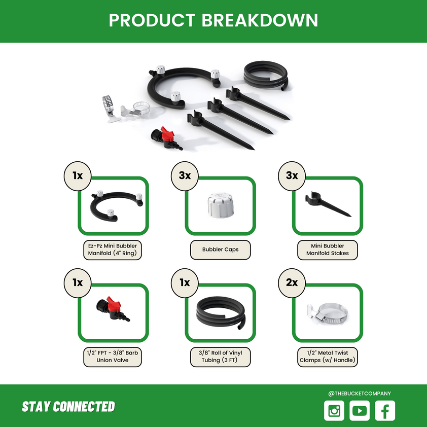Ez-Pz MINI Bubbler Manifold Kit | The Bucket Company